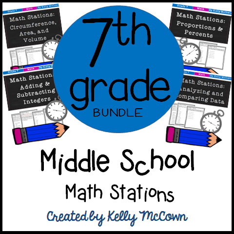 Kelly McCown: Middle School Math Stations for 7th Grade