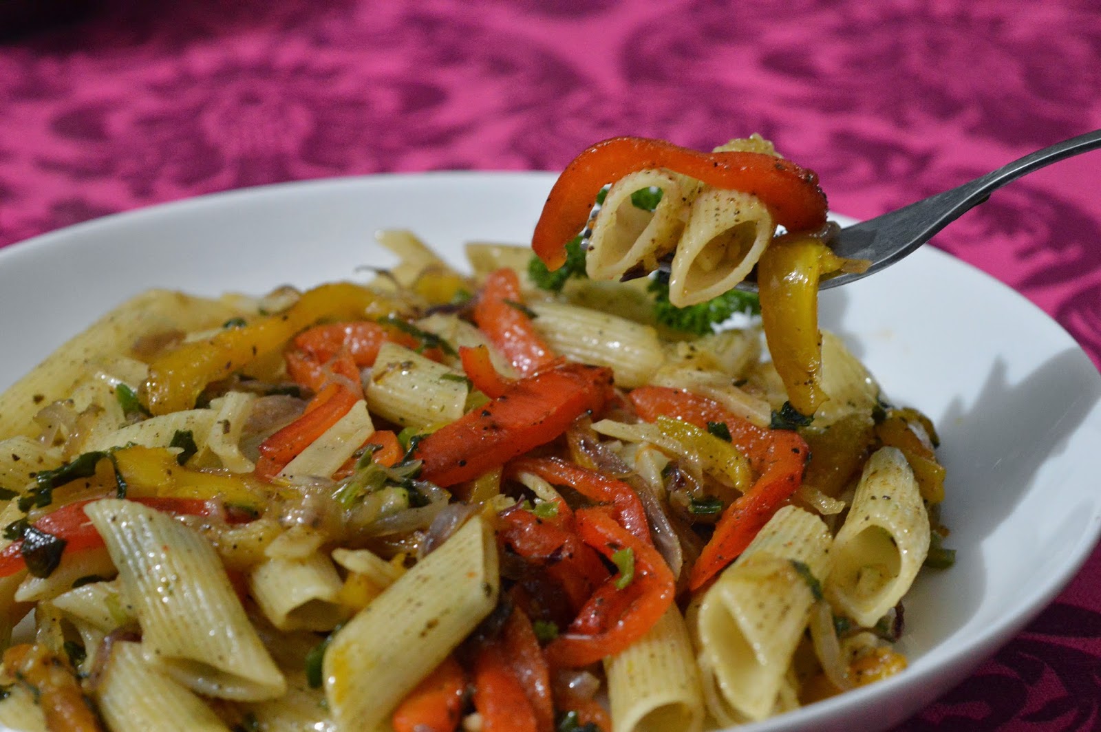 exotic-n-easy cooking: Roasted Pepper Pasta