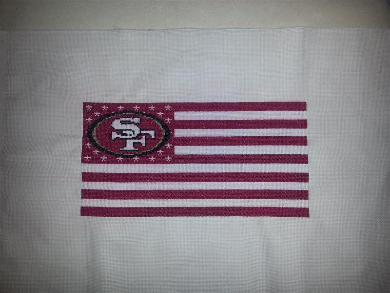 EASY PATTERNS: San Francisco 49ers cross-stitch pattern