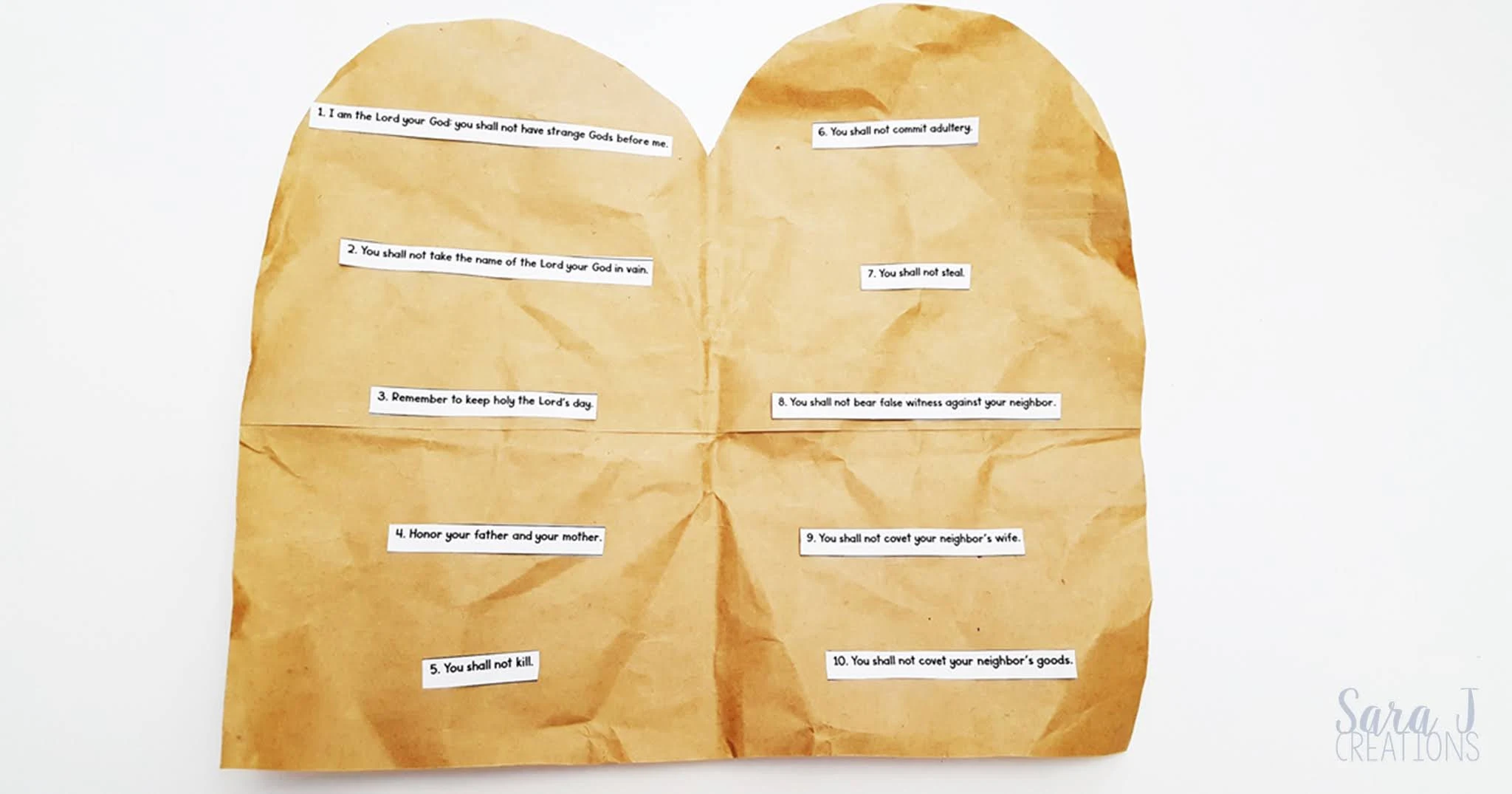 The Ten Commandments Craft | Sara J Creations
