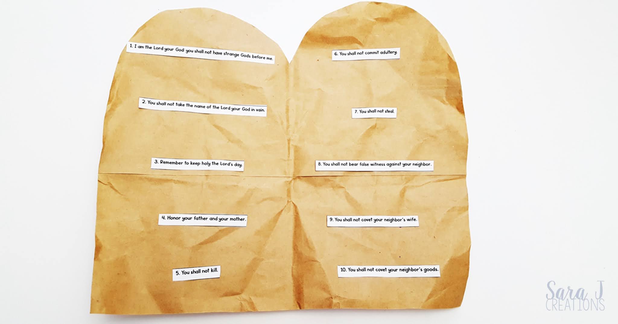 The Ten Commandments Craft | Sara J Creations
