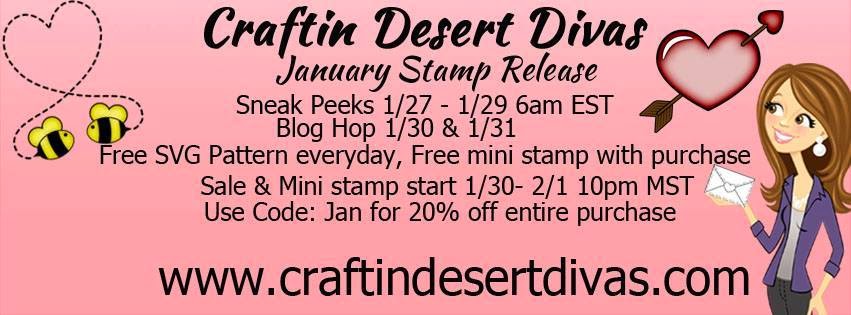 An Inside to my Heart...: Craftin Desert Divas January Stamp Release - Sneak Peek Day 1...