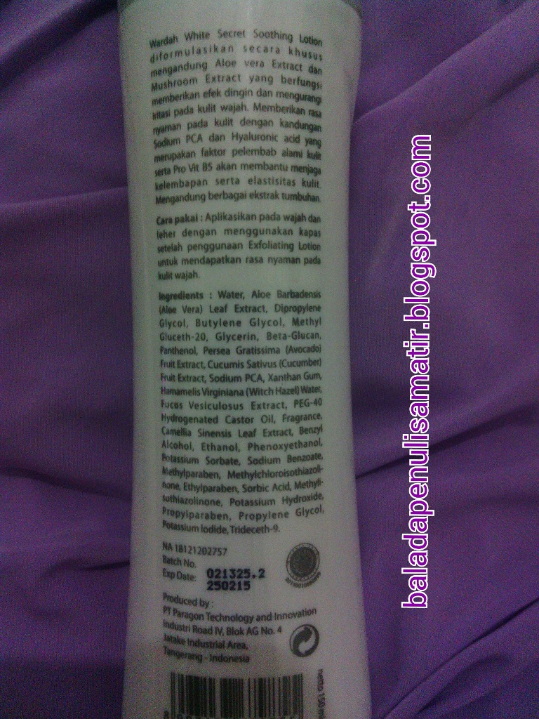 Beauty Talks: Wardah White Secret Part II Exfoliating and Soothing ...