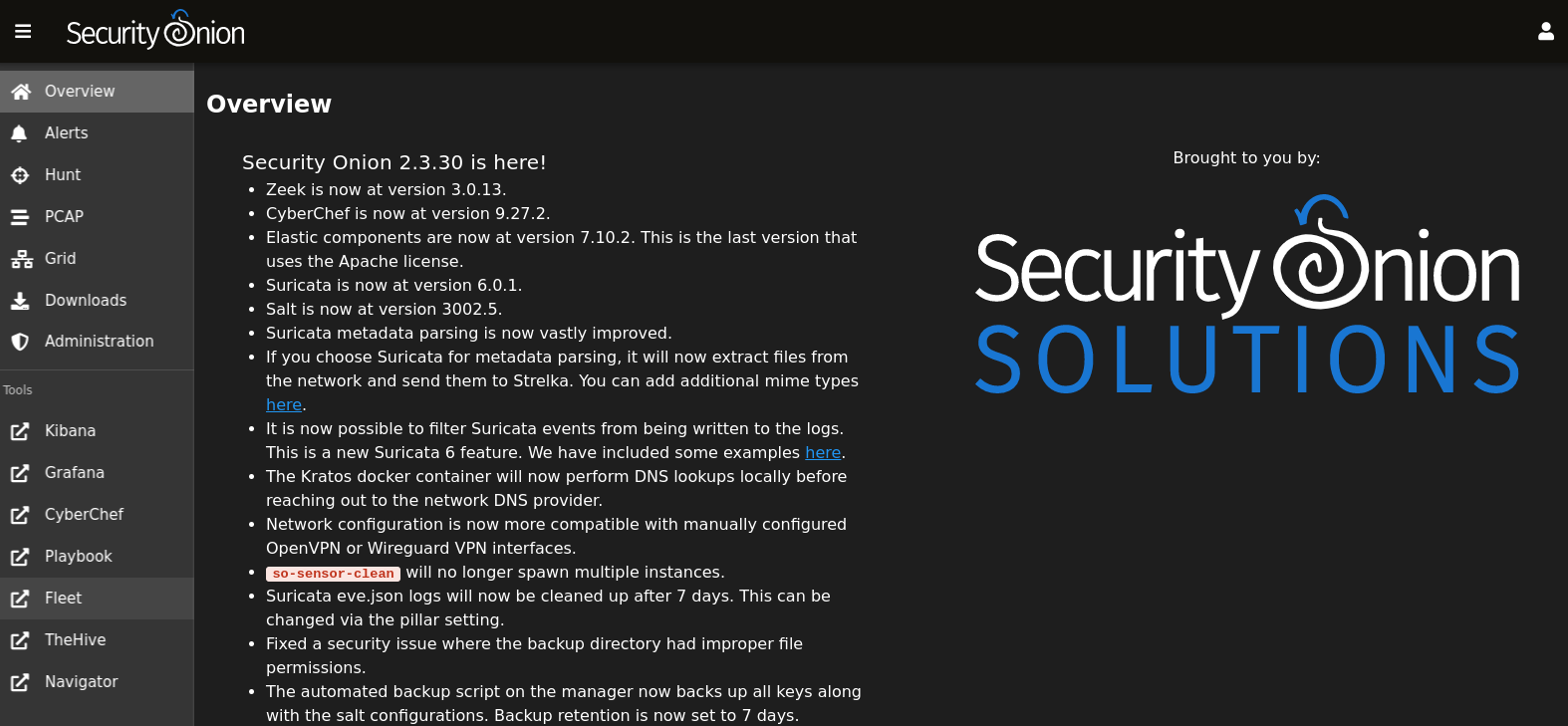 Security Onion: Security Onion 2.3.30 now available!