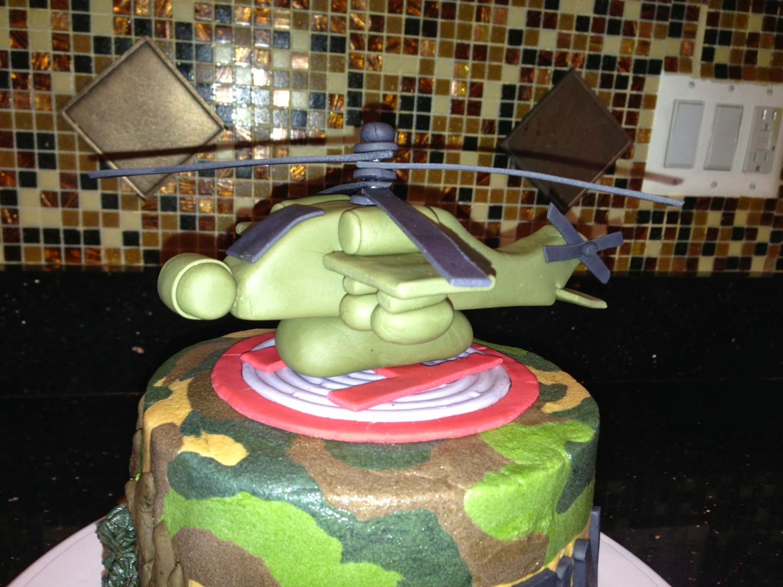 Army Helicopter Birthday Cake