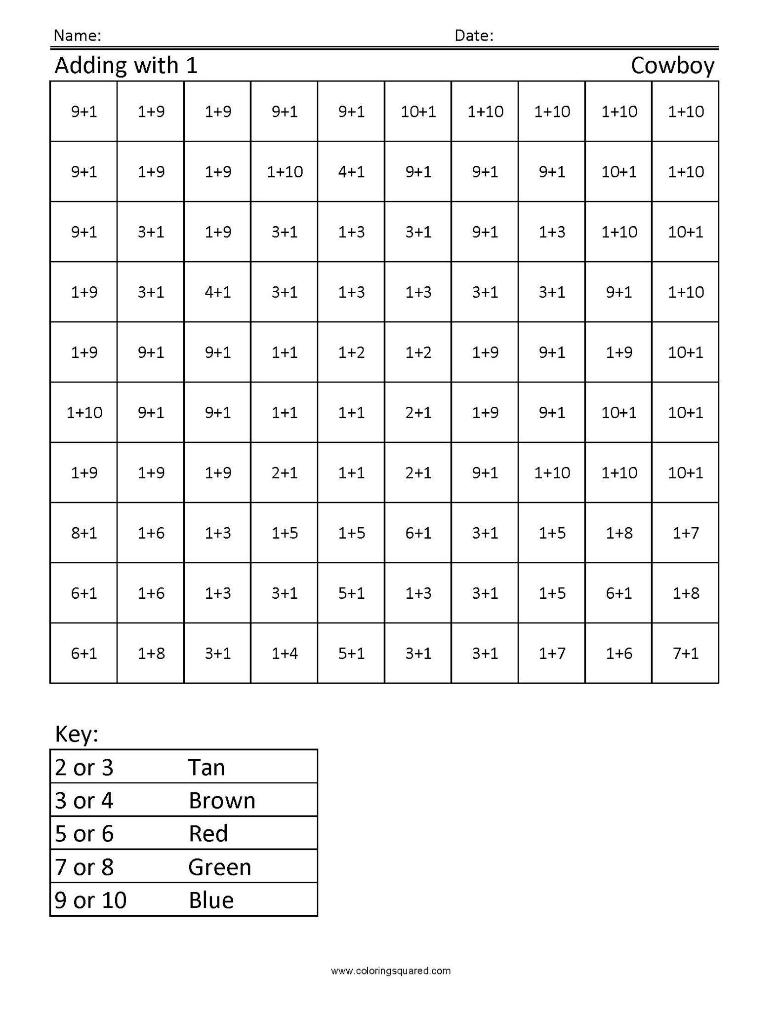 Fun Color Math Worksheets | rxuxa