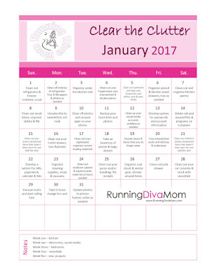 Running Diva Mom: Clear the Clutter - 31 Day Calendar