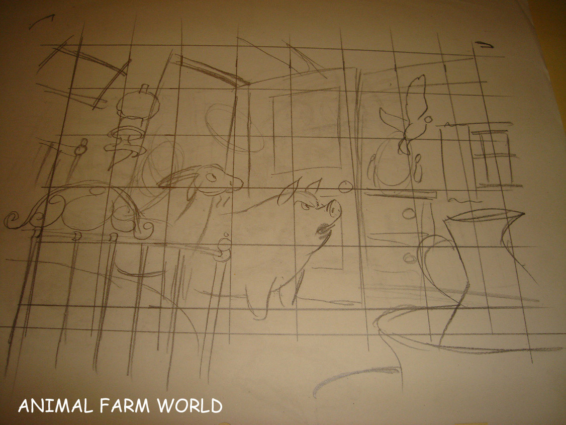 Living Lines Library: Animal Farm (1954) - Production Drawings > Layouts