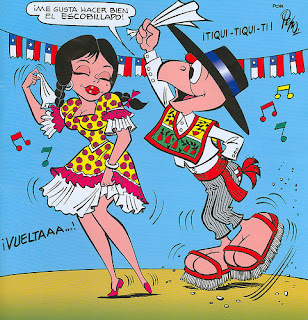 Desde el globo: Yo leo Condorito en el baño