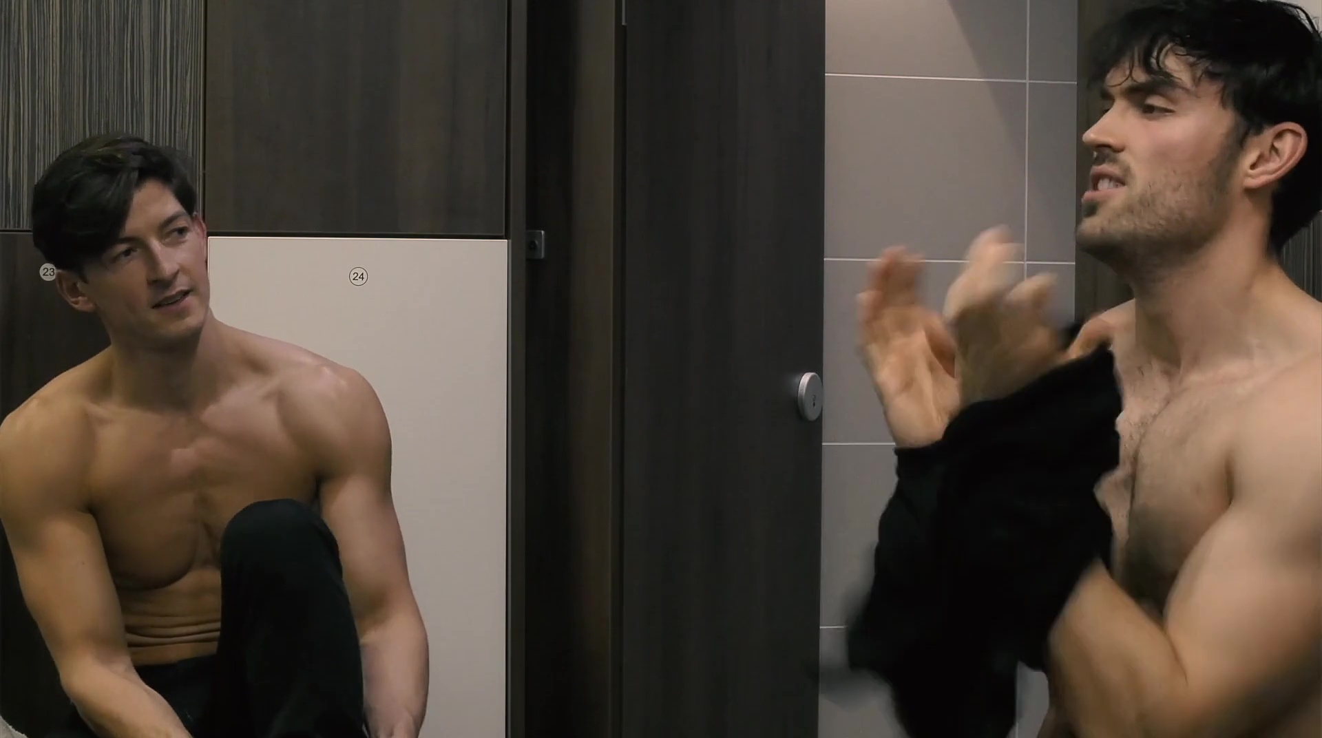 ausCAPS: Arron Blake and Lee Knight shirtless in Misrule