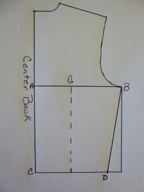 Rhonda's Creative Life: Drafting The Back Fitted Bodice