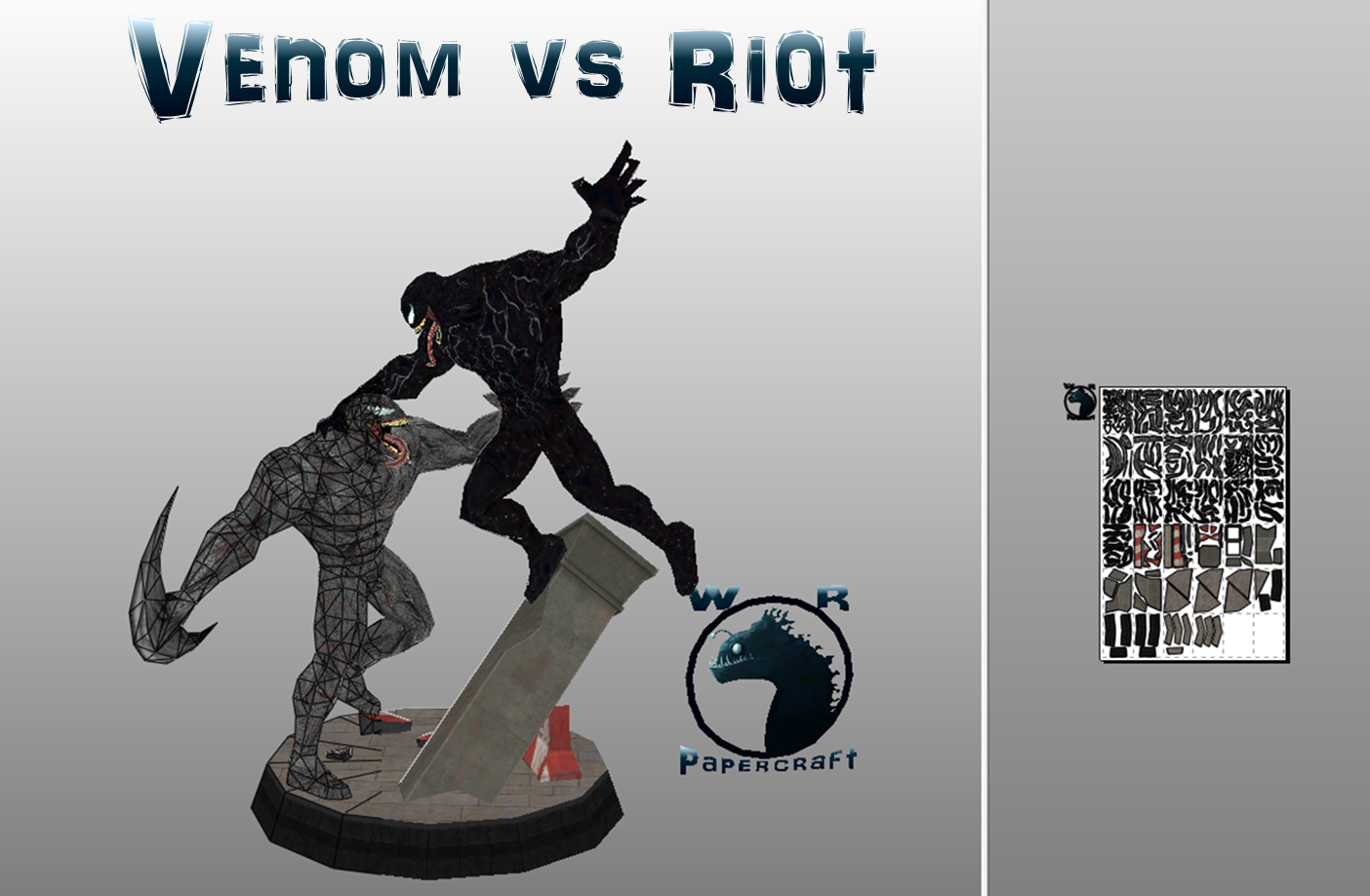Venom vs Riot Papercraft | W.R.Papercrafts