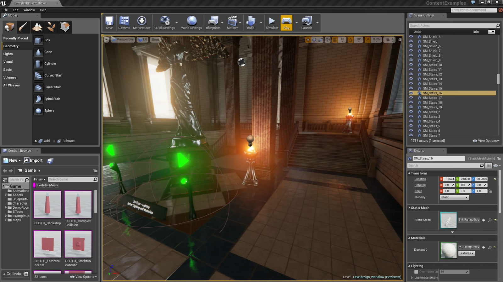 Workflow level design (in Unreal Engine 4)