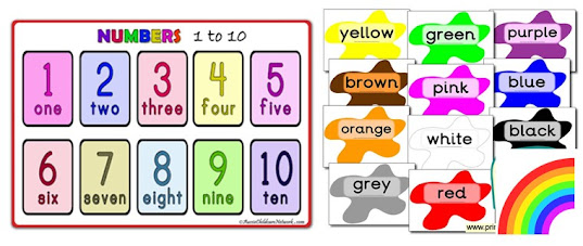 Teacher Aurelia's blog: Numbers and colours words!!