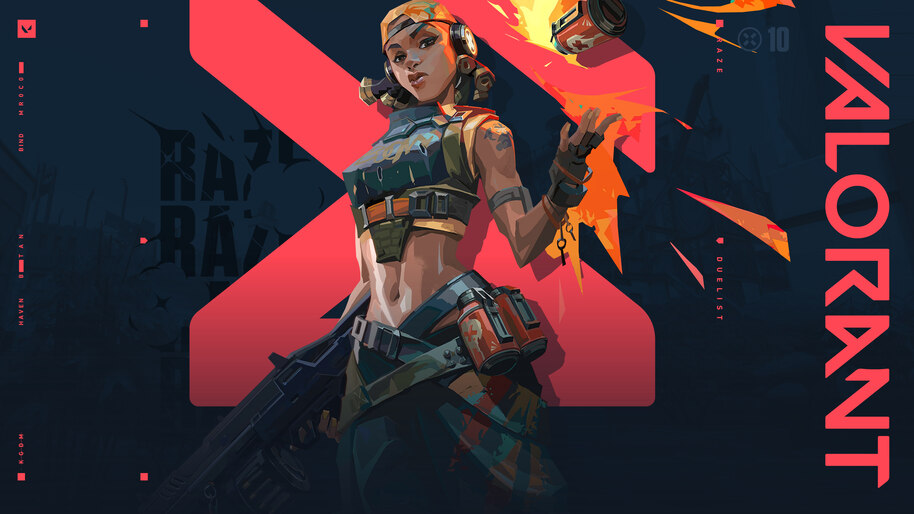 Raze, Valorant, 4K, #5.2436 Wallpaper PC Desktop