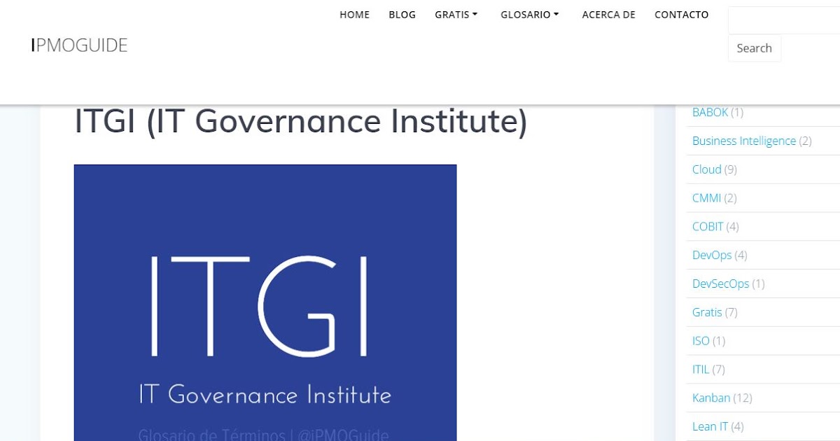 Informática y Docencia: ITGI (IT Governance Institute) - ISO/IEC 38500:2015
