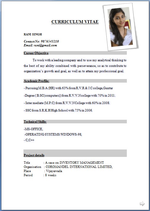 Curriculum Vitae Updated Format - Birthday Letter