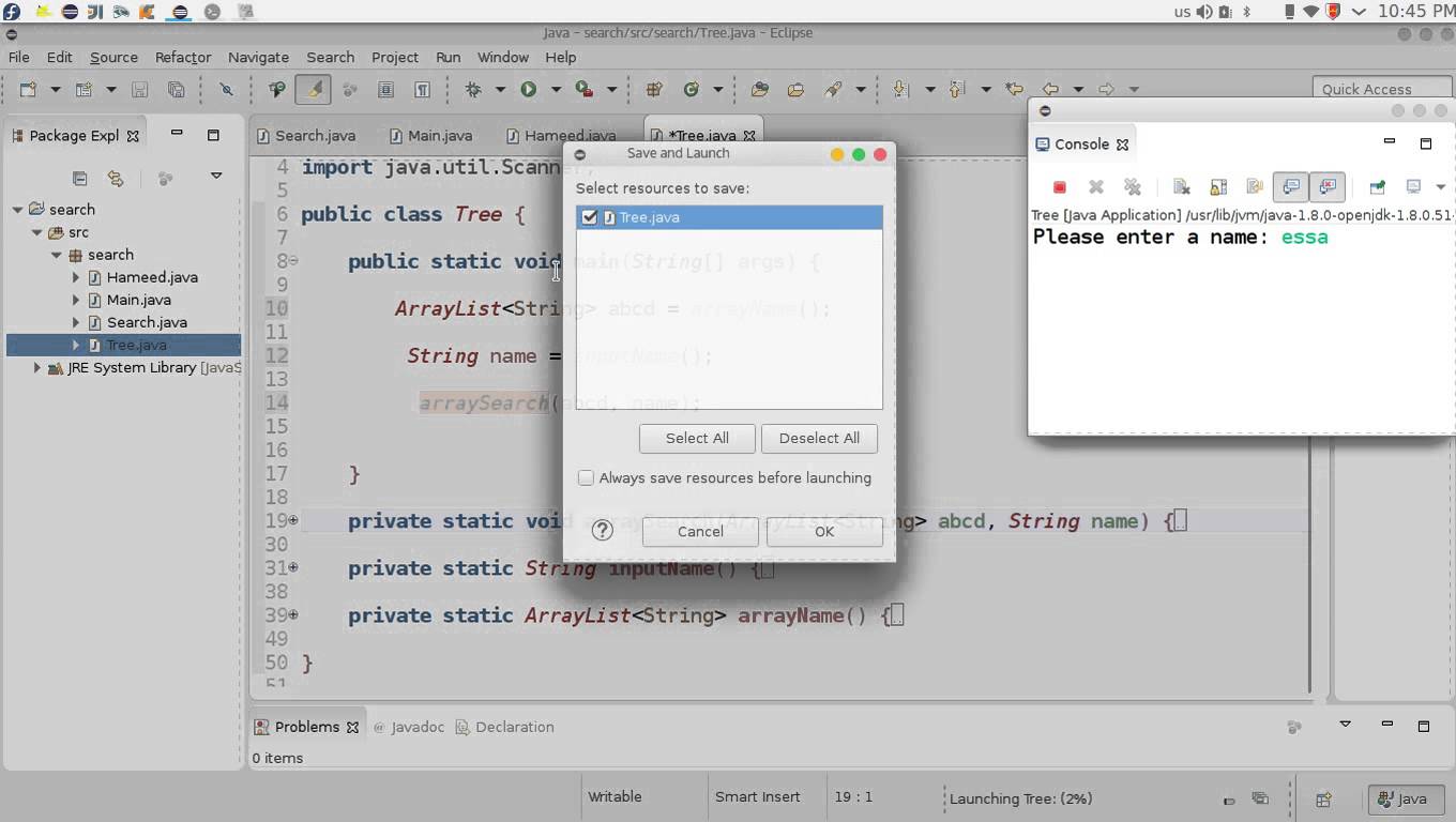 156 java Search example مثال عمل برنامج بحث | كورسات بالعربي