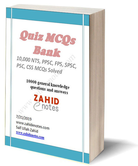 Nts Fpsc Spsc Kppsc Css Mcqs Book Pdf Zahid Notes