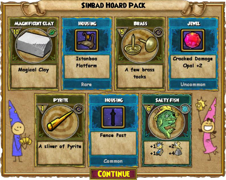 Wizard101 Sinbad Hoard Pack Review - Swordroll's Blog | Wizard101 ...