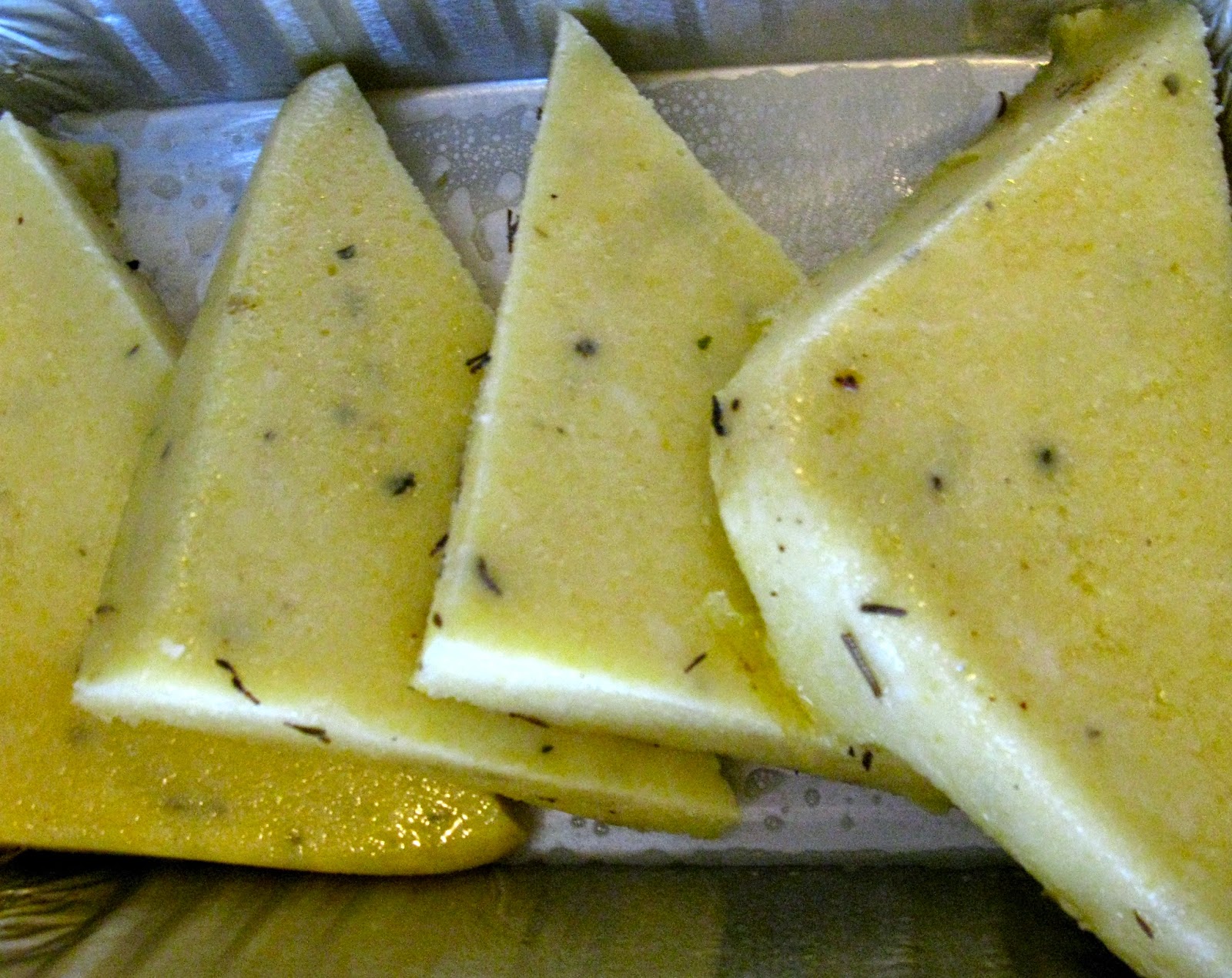 GOOD LIFE Living Well: Cornmeal Polenta Triangles with Cheese; Baked ...