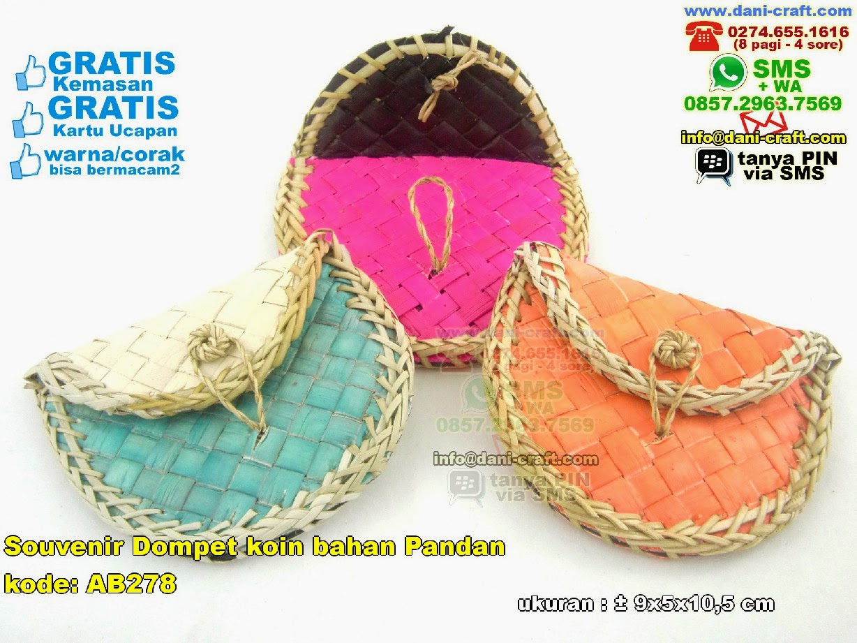 Souvenir Dompet Koin Bahan Pandan | Souvenir Pernikahan