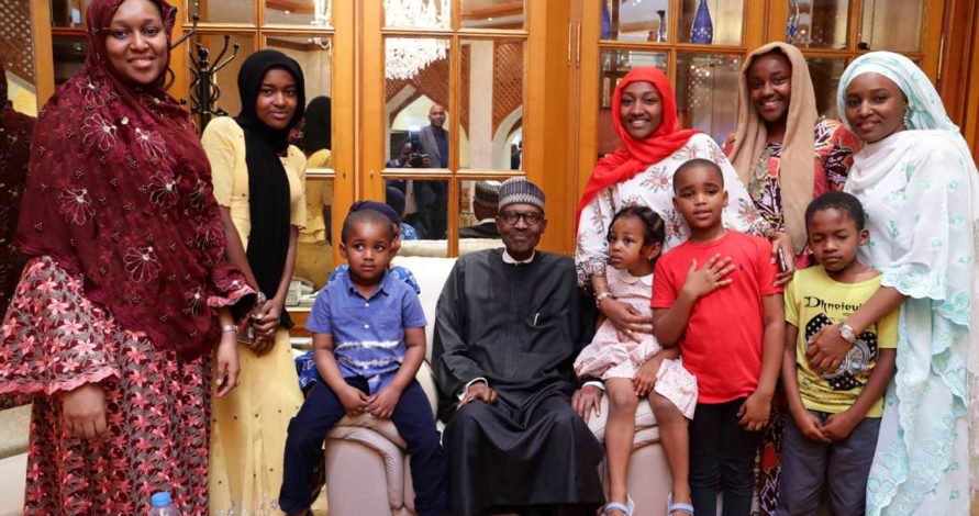 PICTURE OF THE DAY: President Buhari reunited with his family in Aso ...