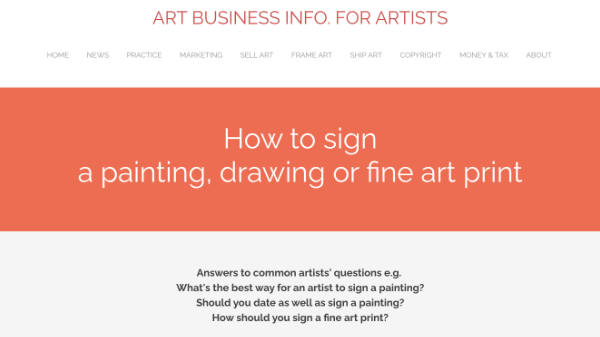 MAKING A MARK: How artists sign their art
