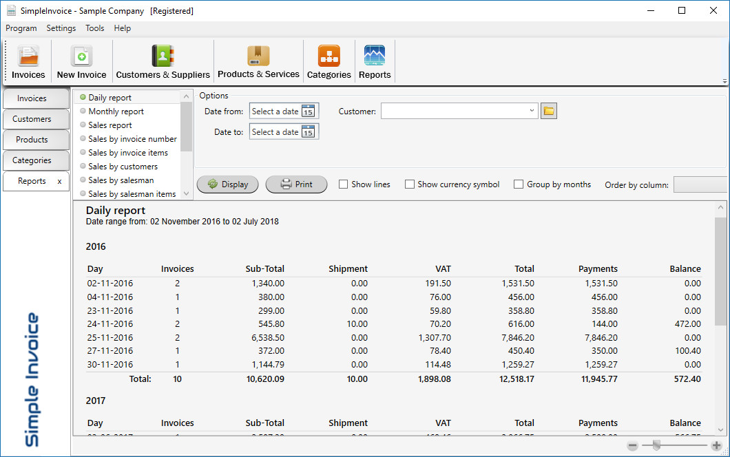 Simple Invoice V3.22.0 Rev31 - Classic Desktop Software - Asif Kamboh
