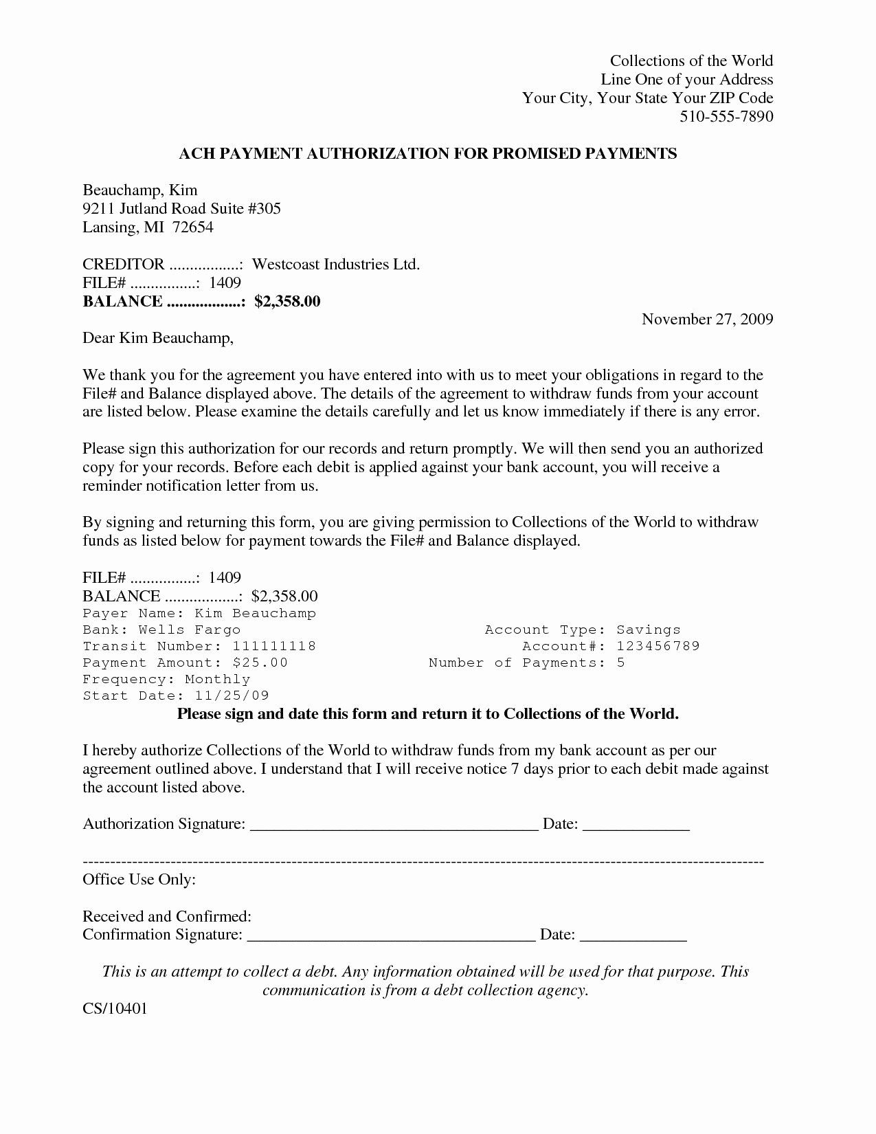 Ach Revocation Letter Template ~ Resume Letter