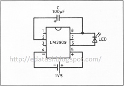 Electronic circuit, componnent data, lesson and etc….: LM3909 LED flasher