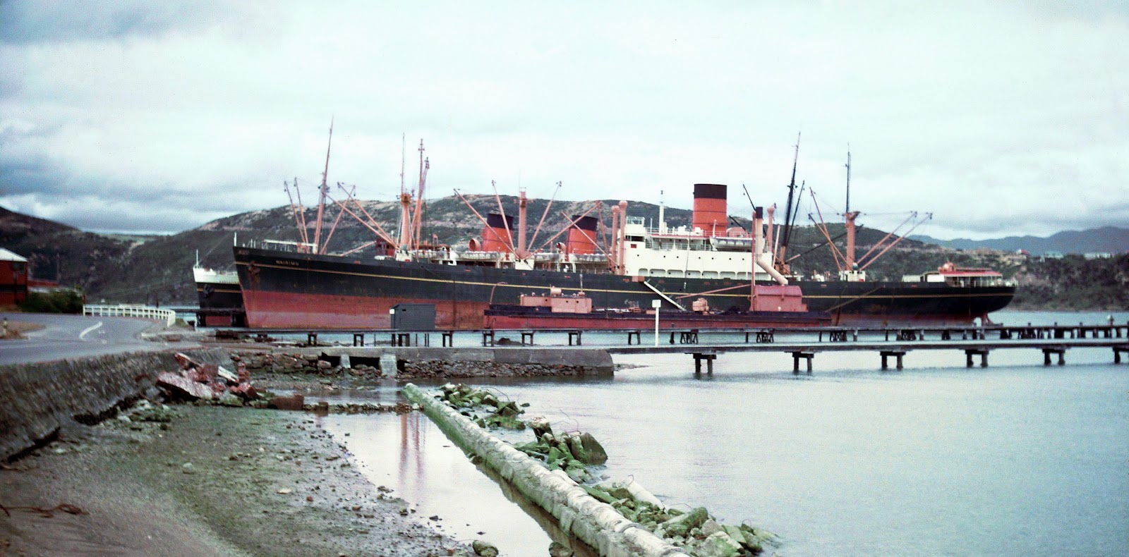 transpress nz: Union Steam Ship Company ships berthed in Evans Bay ...
