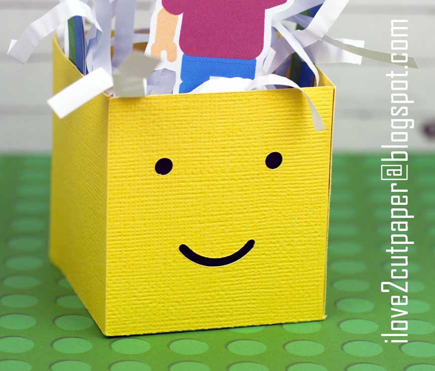 i love 2 cut paper: Lego Face Gift Boxes - Under Construction