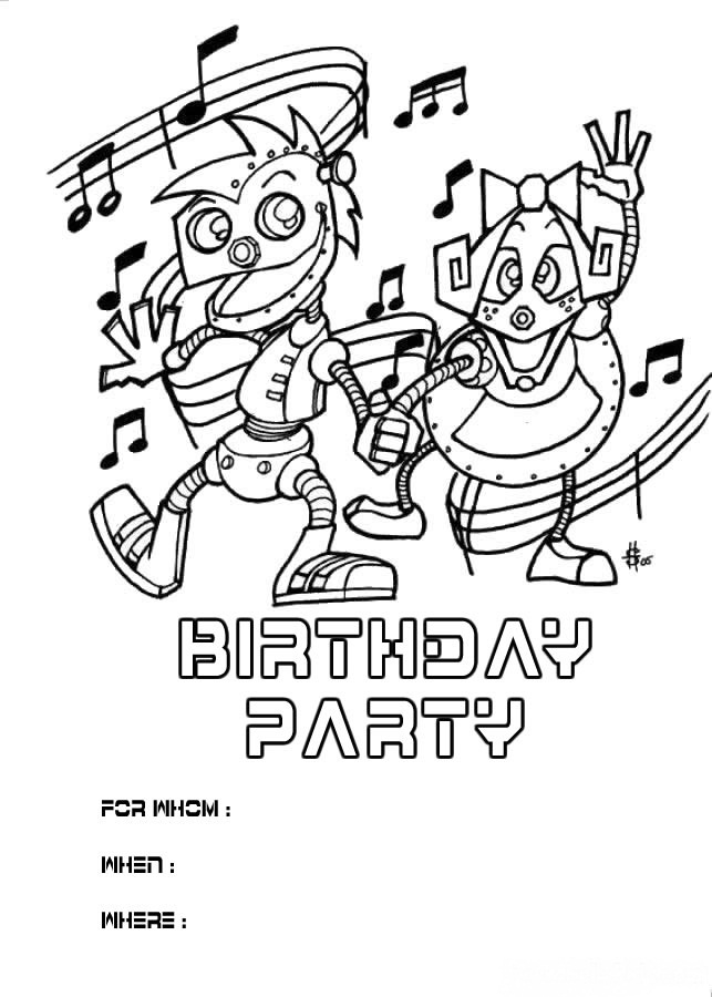 Coloring Pages Invitations
