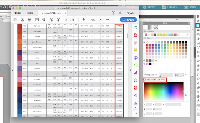 How to Save HEX IDs and Pantone Colors in Silhouette Studio (V4.3 ...