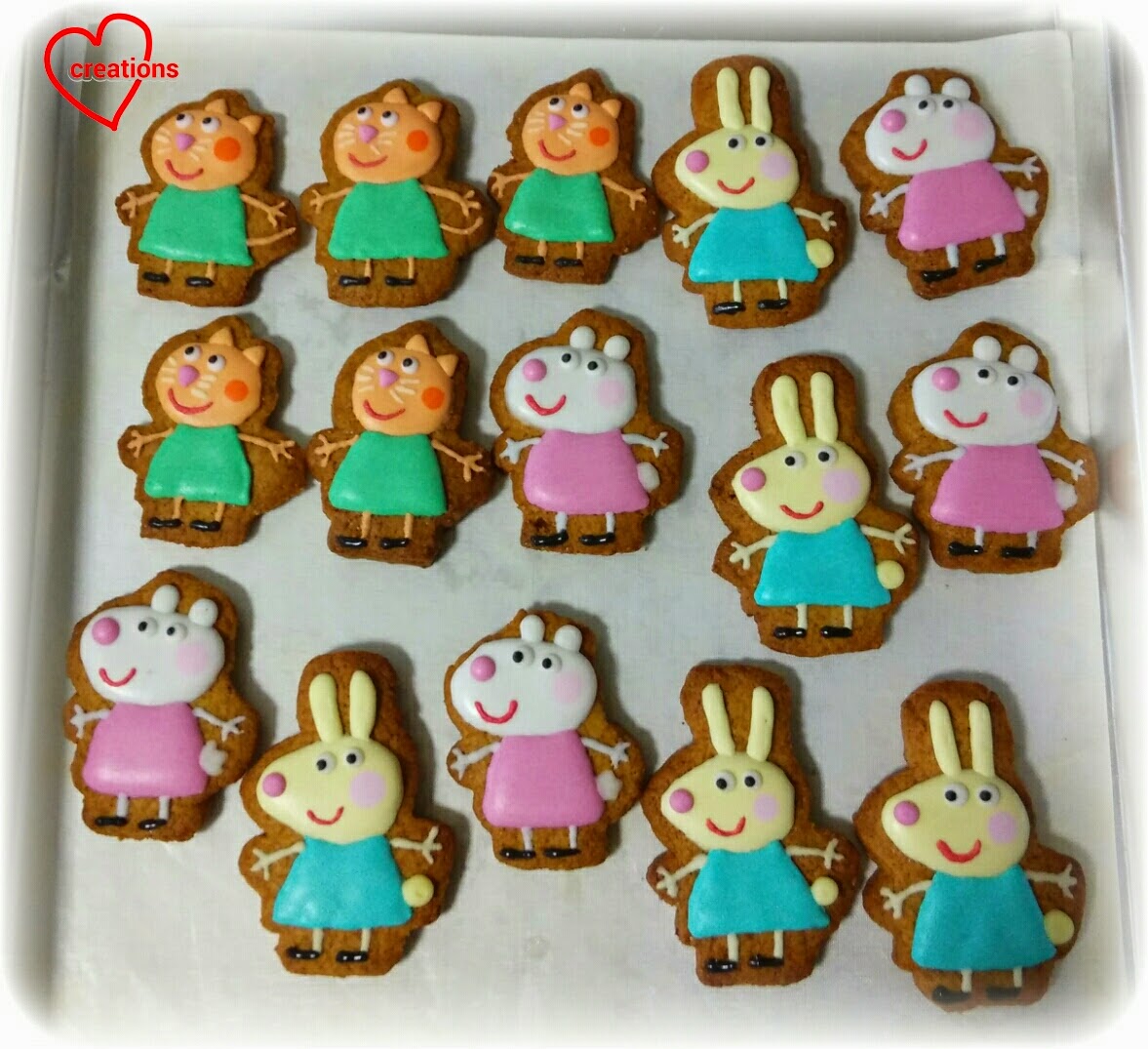 Loving Creations for You: Peppa Pig Family & Friends Brown Sugar Cookies