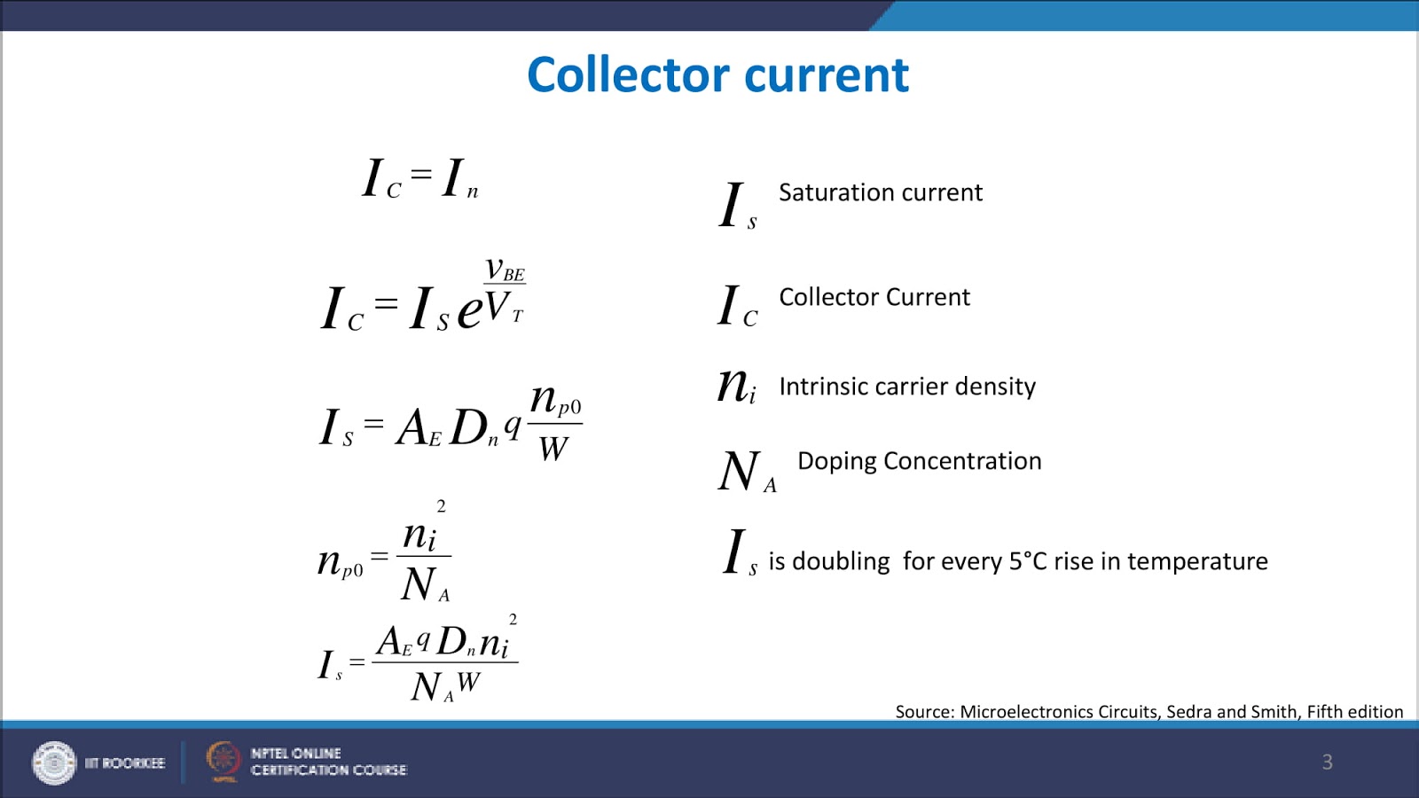 Lecture 3: Bipolar Junction Transistor : Modes of operation - II ...