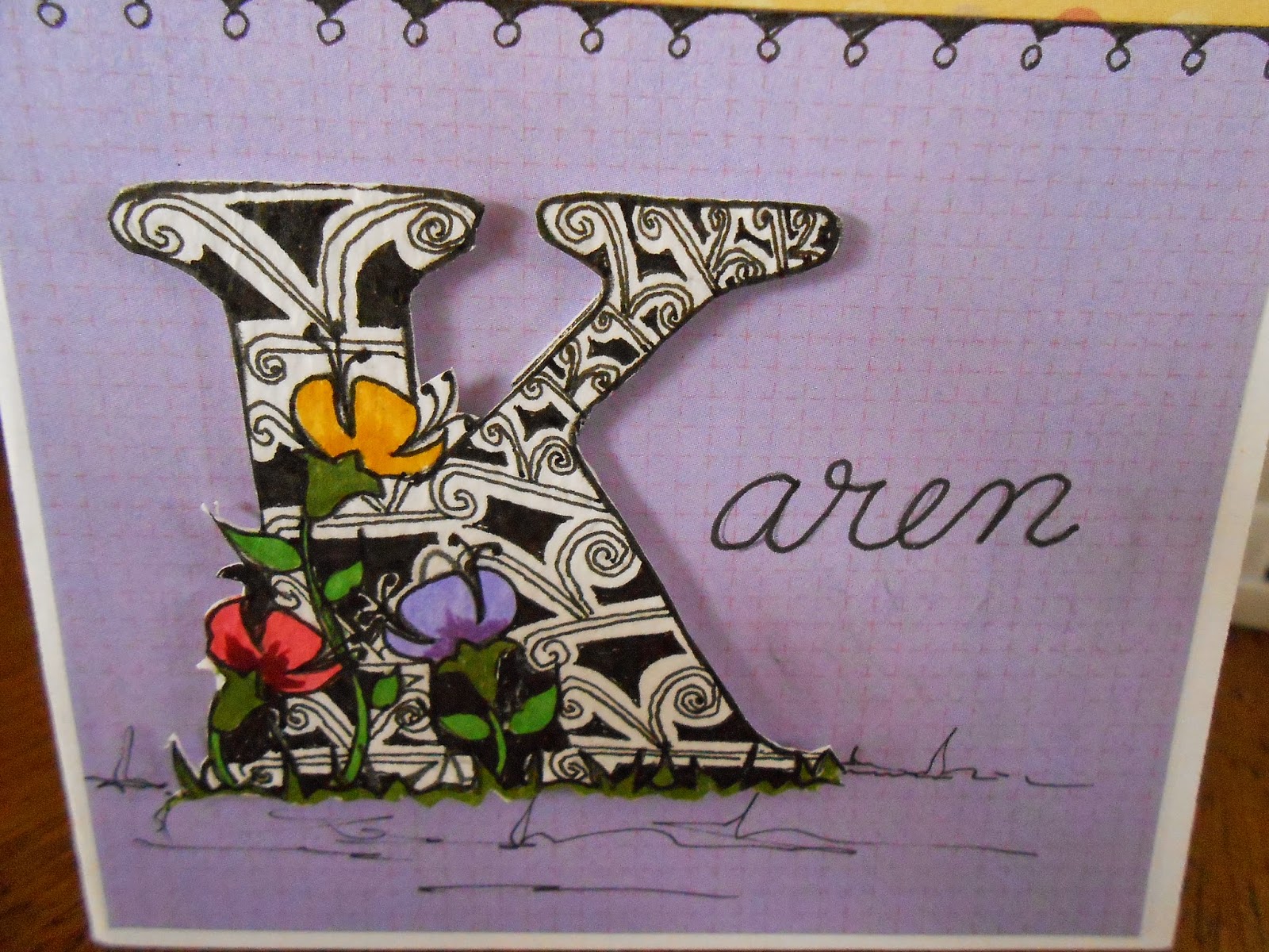 Creative Doodling with Judy West: ALPHABET PATTERN SERIES-LETTER K