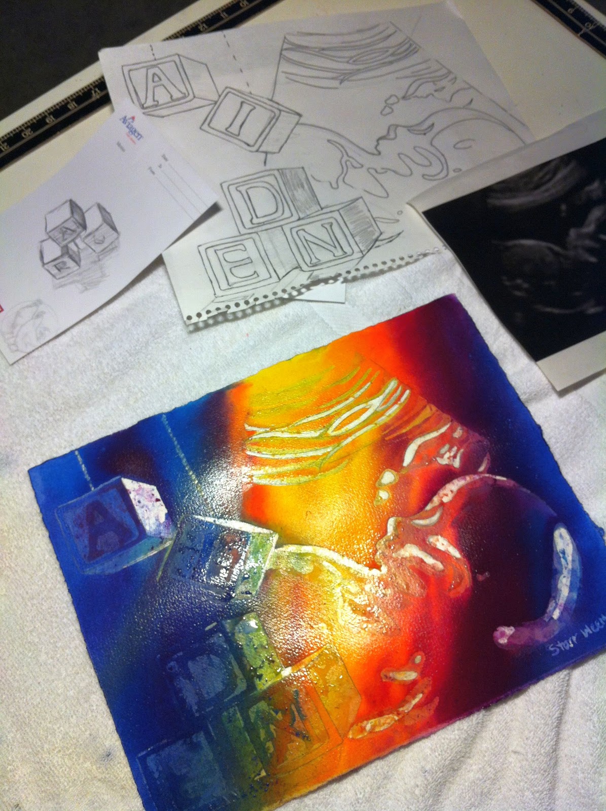 Starr Weems Art Blog: Start to Finish: How Ultrasound Art is Made