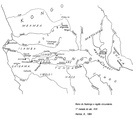 Blog de Geografia: Mapa - Divisão Administrativa do reino do Ndongo e ...