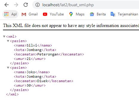 Membuat Data XML dari Database MYQL dengan PHP