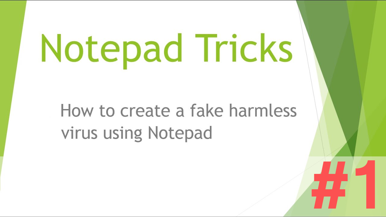 Notepad using simple harmless virus create your self - TechTubeTN