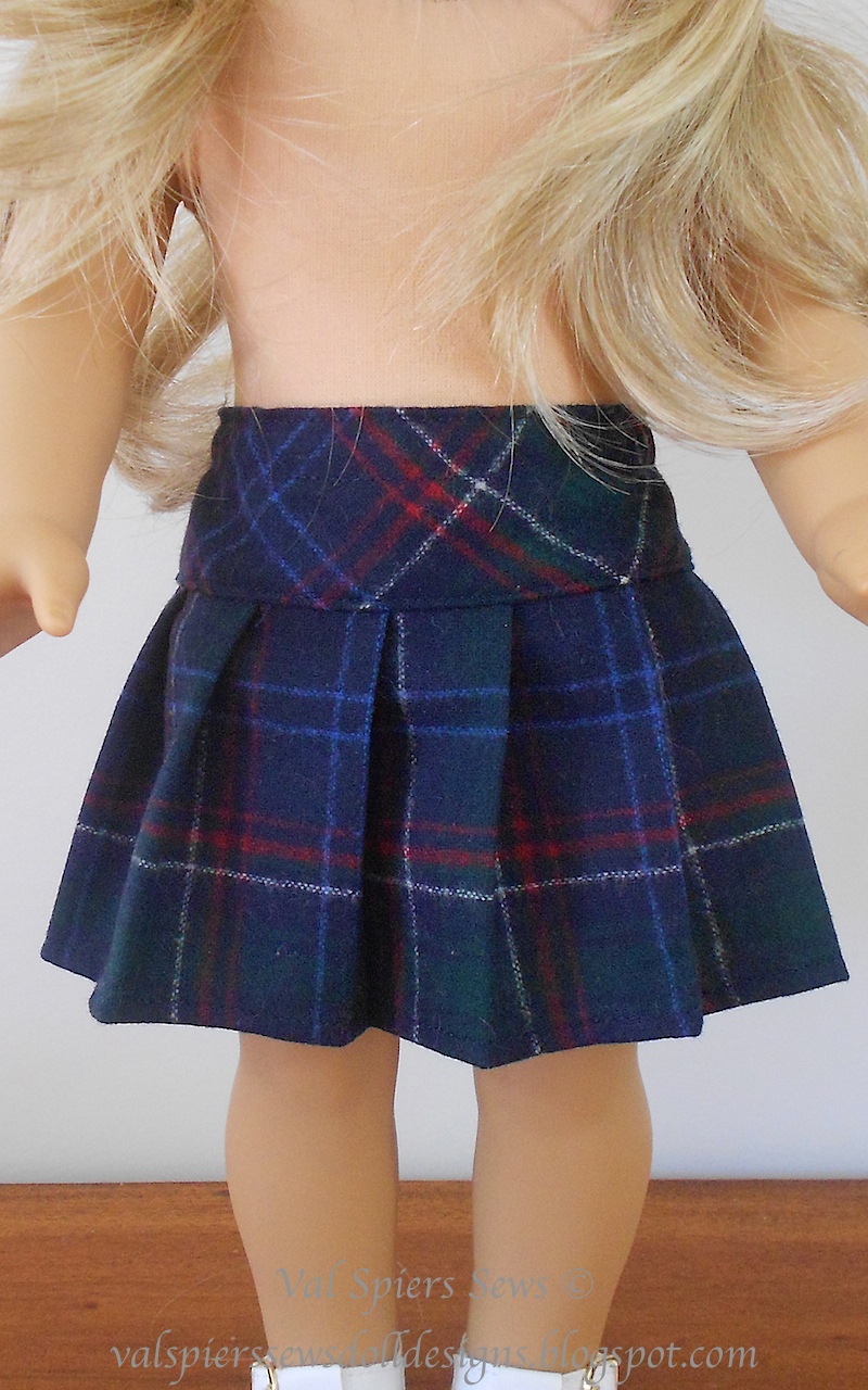 Doll Clothes Patterns By Valspierssews How To Make A Pleated Skirt For