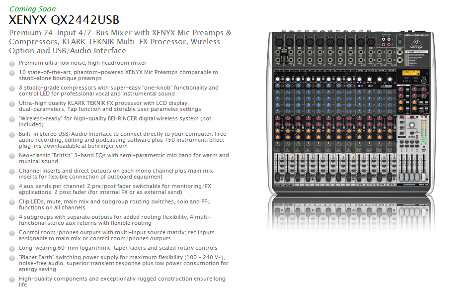 dj4cm: BEHRINGER - Power Mixer 1204FX