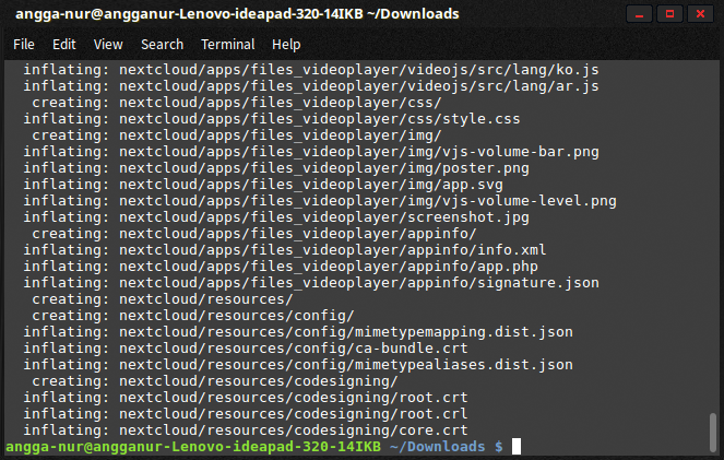 Menginstall Nextcloud di localhost - CREATE-SCRIPT - ANGGA BLC TELKOM