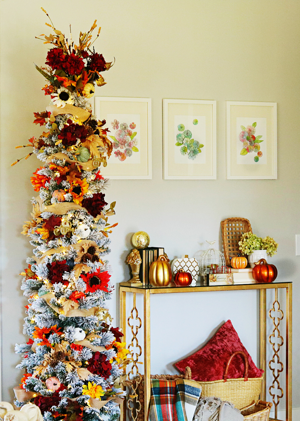 How to Style a Fall Harvest Tree - At Home with Jemma