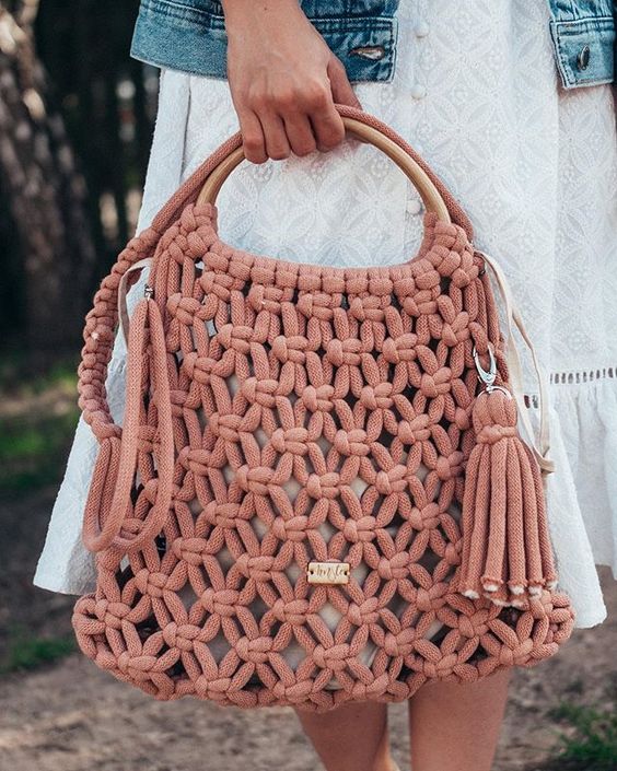 Curso : Aprende cómo hacer bolsos tejidos en macrame ~ Mimundomanual