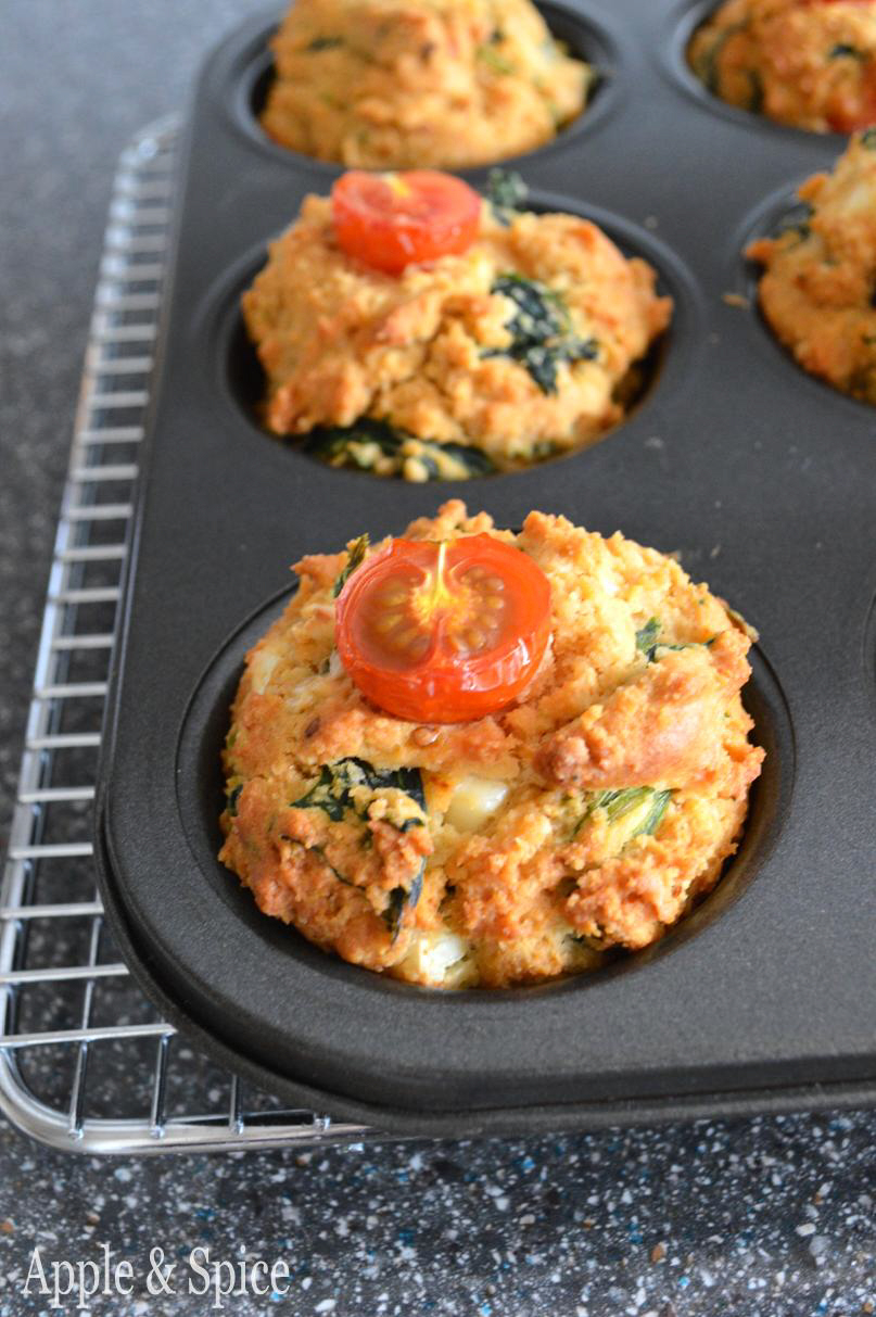 Apple & Spice: Spinach, Feta & Paprika Savoury Muffins