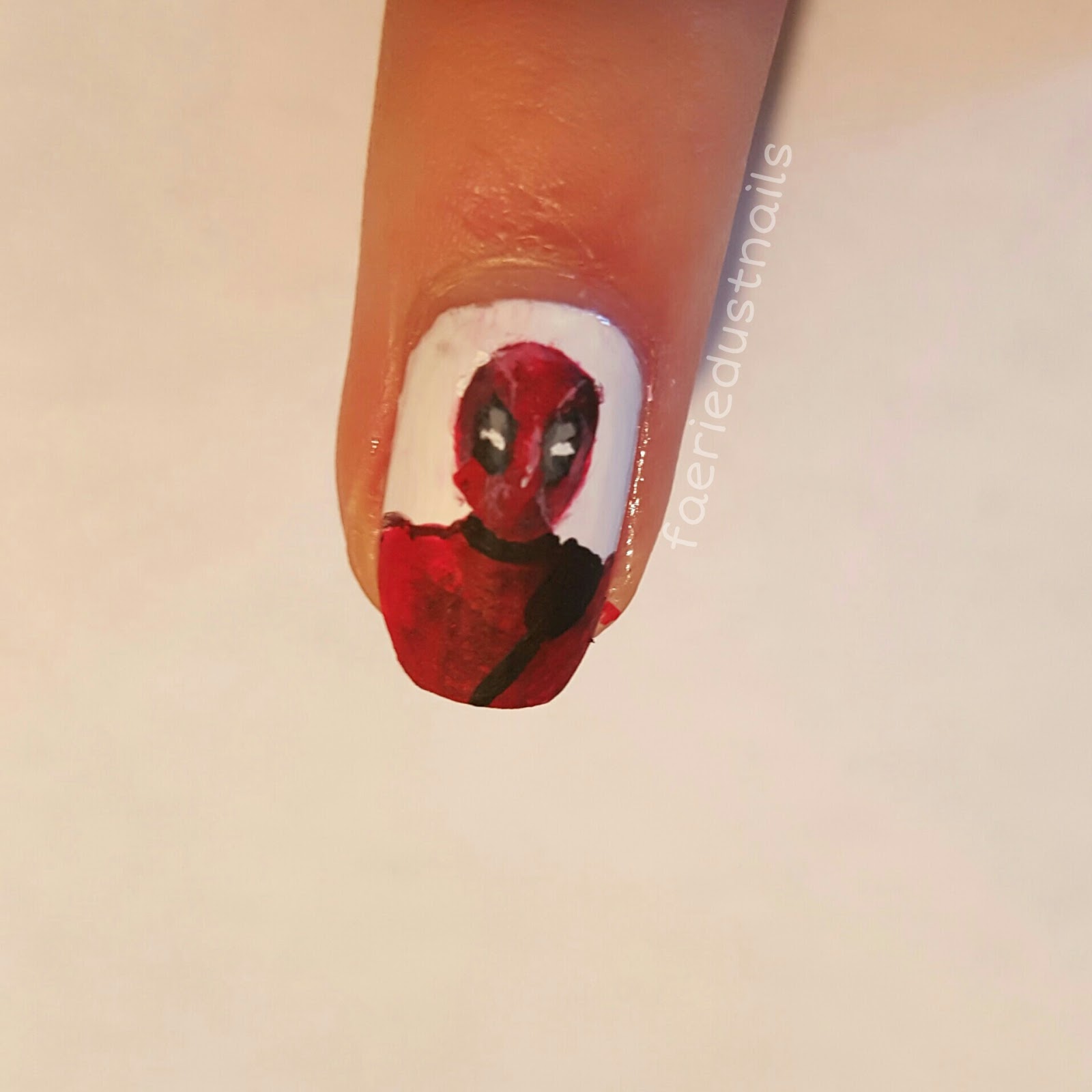 FaerieDust Nails: Deadpool Nails (With Pictorial)