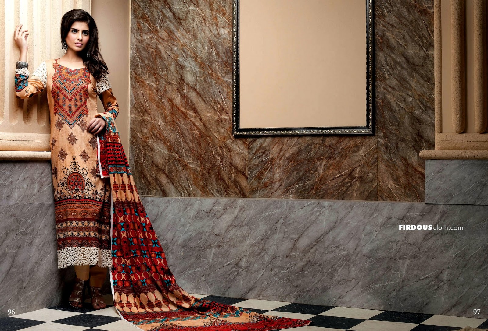 New Firdous Lawn Designs 2013-2014 | Exclusive Firdous Lawn Collection ...